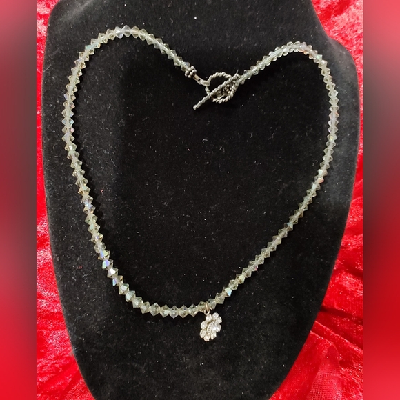 Source Unknown | Jewelry | Vintage Sterling Silver Clasp Ab Crystal ...